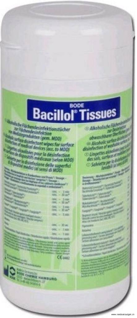 Bacillol Tissues Flächen und Inventar Desinfektion Dose à 100 Tücher ...