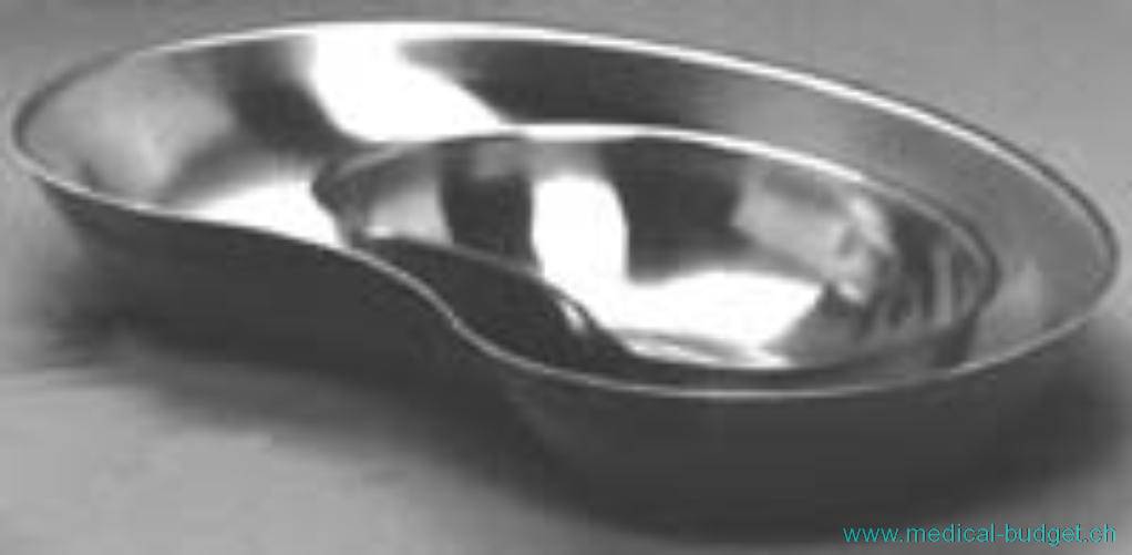 Bassin réniforme en acier inox 25x3,9cm 0,5 litres | Bassin réniforme ...